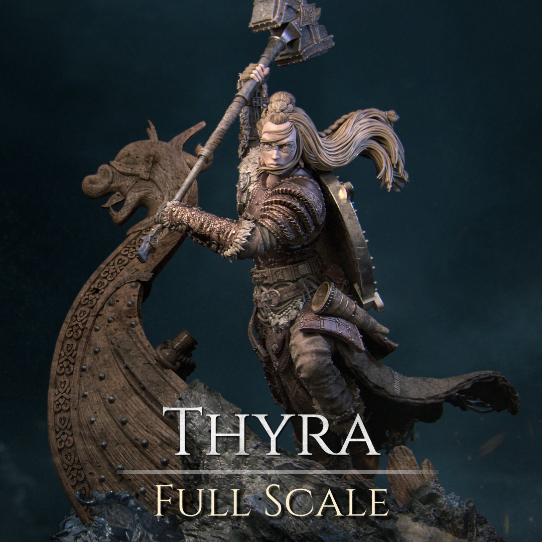 Thyra the Conqueror 8K D&d/pathfinder 32mm 75mm 100mm Miniature ...