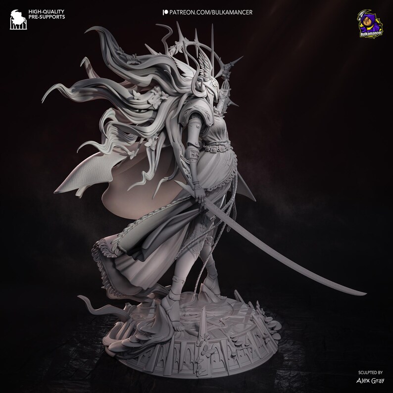 Malenia First Form Elden Ring Video Games 8K D&d/pathfinder 75mm 1/12th ...