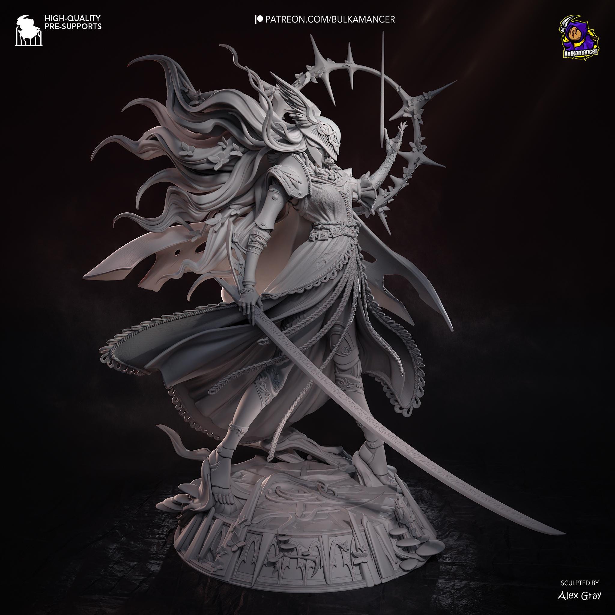 Malenia First Form Elden Ring Video Games 8K D&d/pathfinder 75mm 1/12th ...