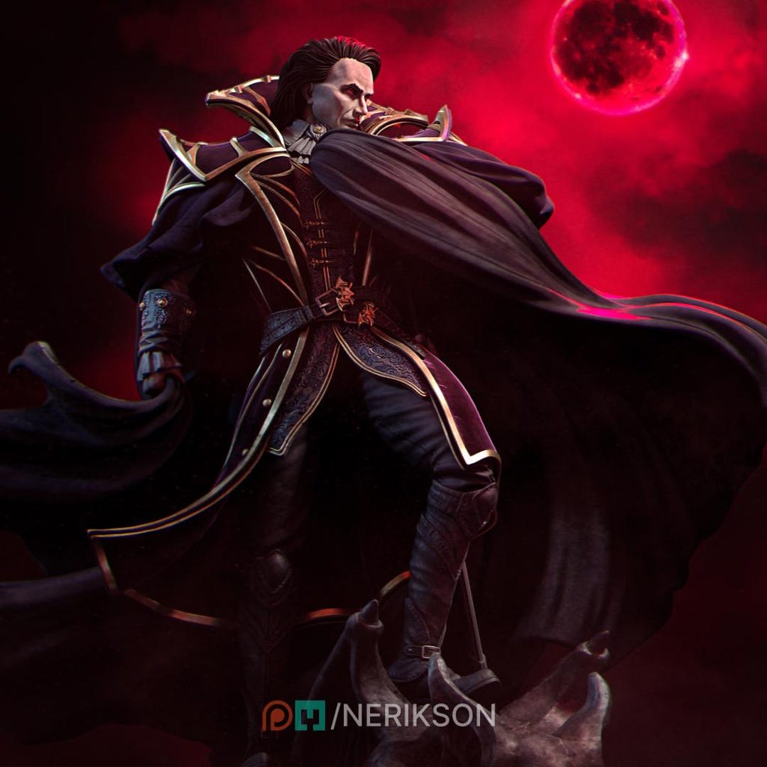 Morvain the Vampire Lord 8K D&d/pathfinder 75mm 140mm Miniature | Model ...