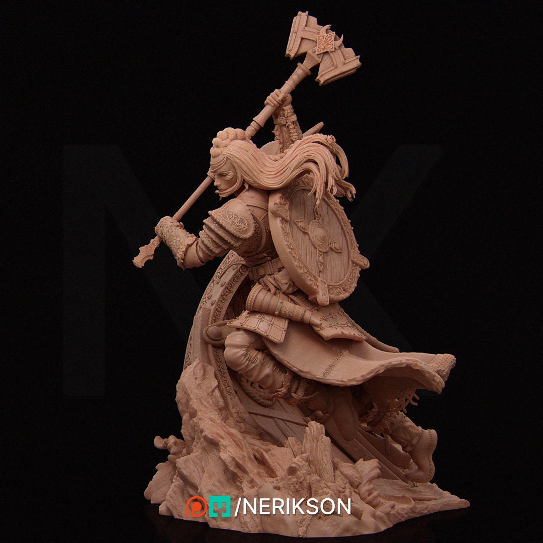 Thyra the Conqueror 8K D&d/pathfinder 32mm 75mm 100mm Miniature ...