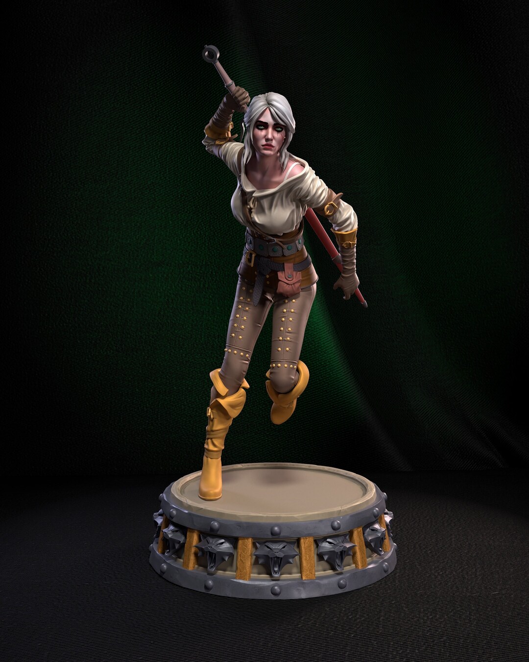 Ciri Lion Cub of Cintra Witcher 8K D&d/pathfinder 32mm 75mm Miniature ...