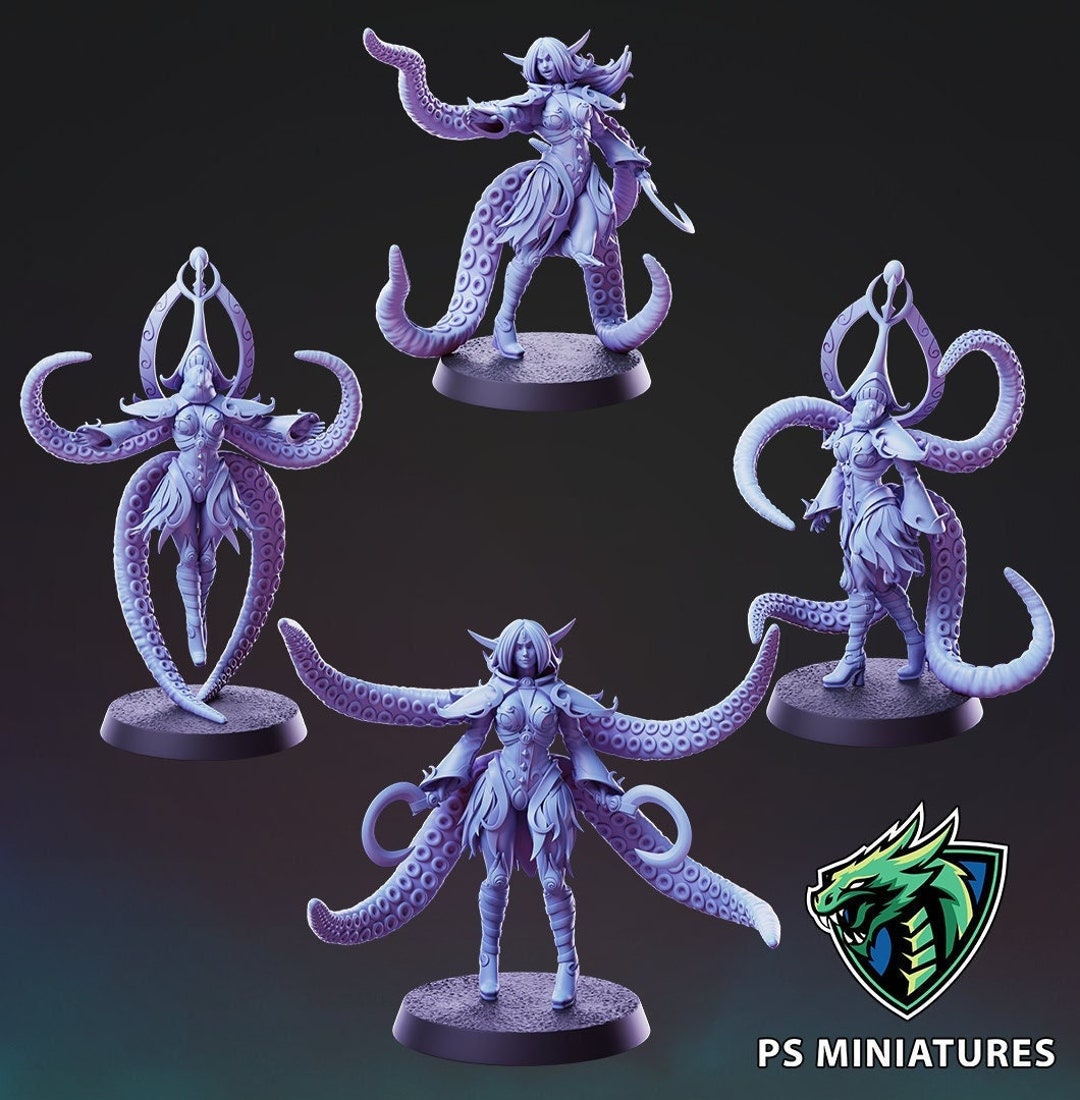 Fantasy Elf Eldritch Cultist Bundle Fan Art D&d/pathfinder 32mm 75mm ...