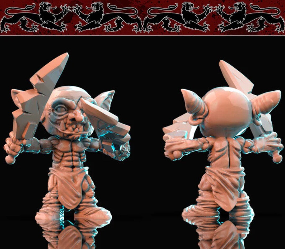 Goblins 8K D&d/pathfinder 32mm 75mm Miniature | TTRPG Model | Bestiary ...