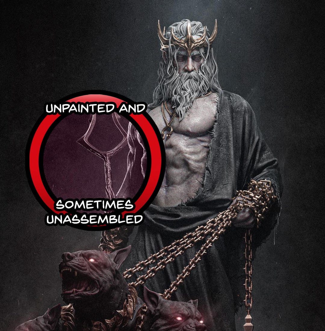 Hades With Cerberus Greek God of the Underworld 8K D&d/pathfinder 75mm ...