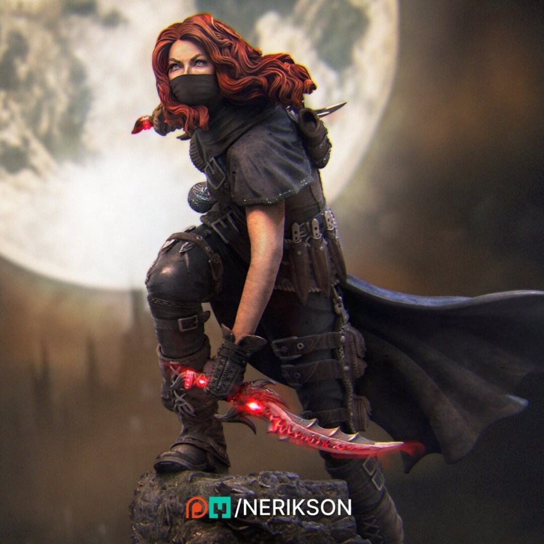 Enika the Assassin 8K D&d/pathfinder 32mm 75mm 100mm Miniature | Model ...
