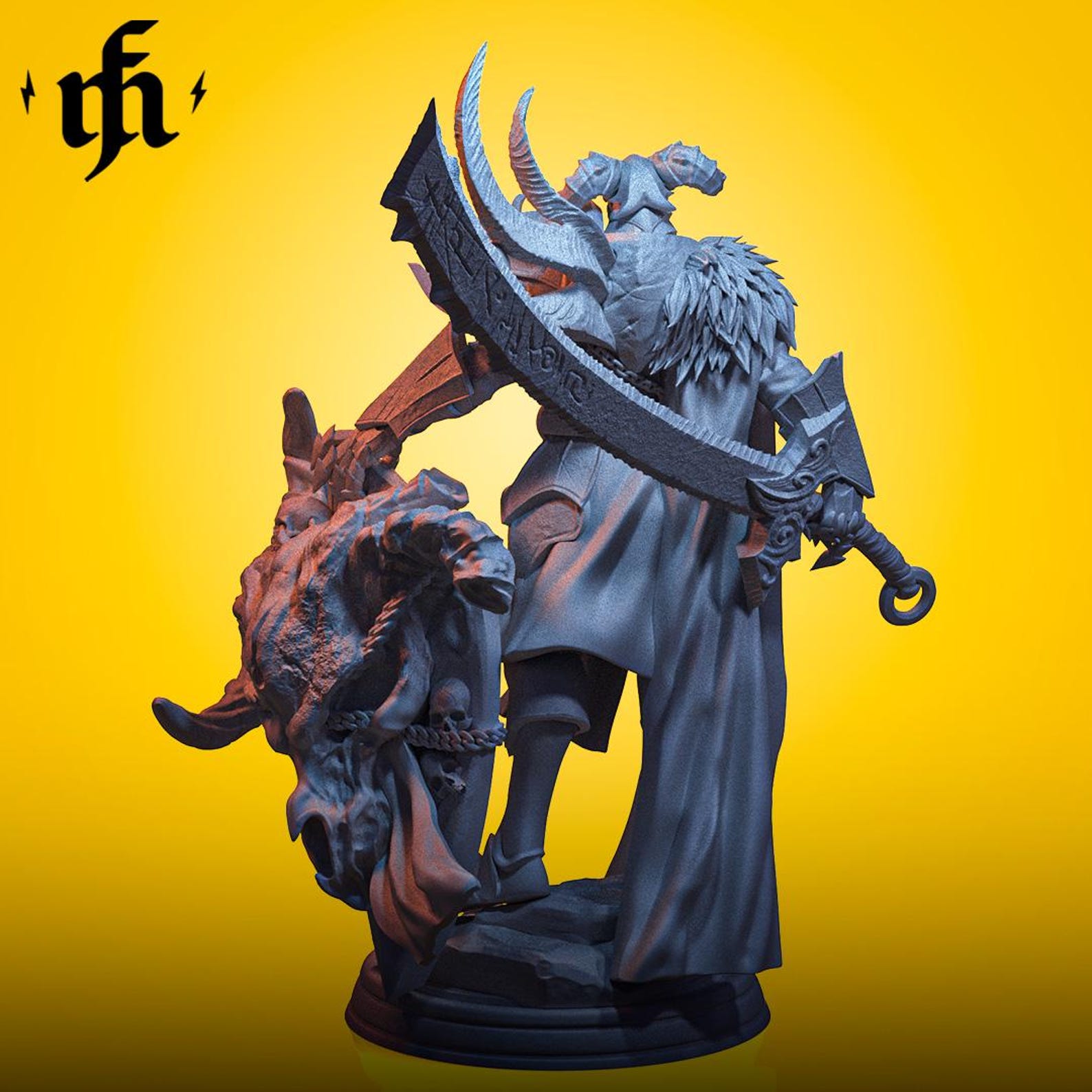 Cursed Lord Valak Male Dark Knight 8K D&d/pathfinder 32mm 75mm ...