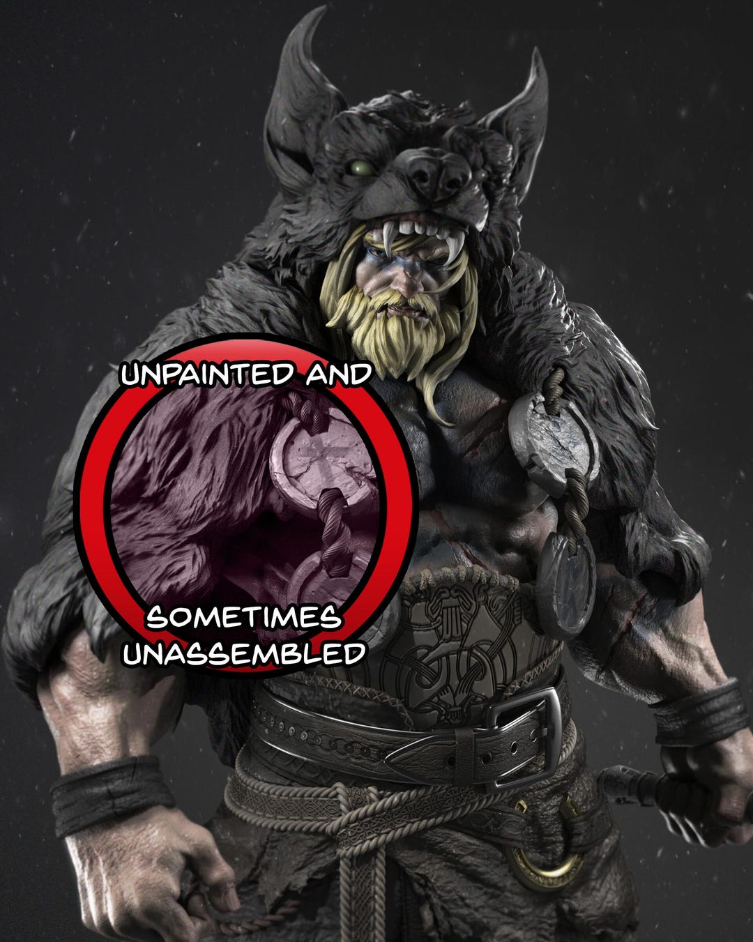 Barbarian Thor Norse Mythology 8K D&d/pathfinder 75mm 1/12th Miniature ...