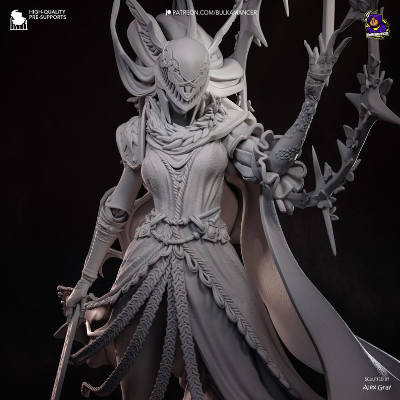 Malenia First Form Elden Ring Video Games 8K D&d/pathfinder 75mm 1/12th ...
