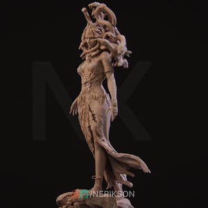 Medusa the Gorgon Standalone 8K D&d/pathfinder 75mm 140mm Miniature ...