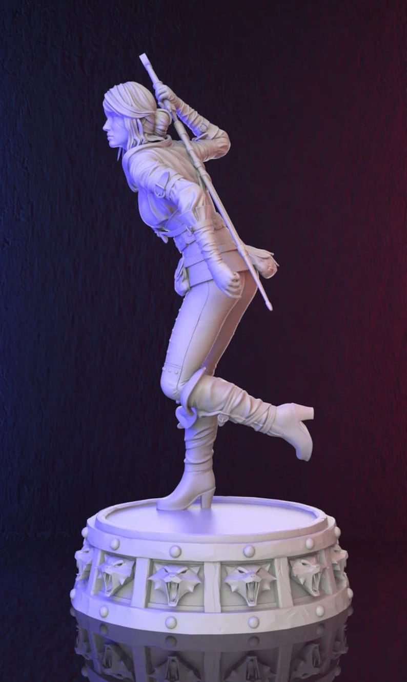 Ciri Lion Cub of Cintra Witcher 8K D&d/pathfinder 32mm 75mm Miniature ...