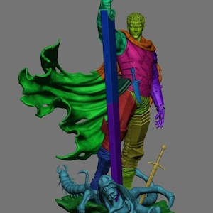 Guts Berserk Manga Kentaro Miura 8K D&d/pathfinder 75mm 1/12th ...