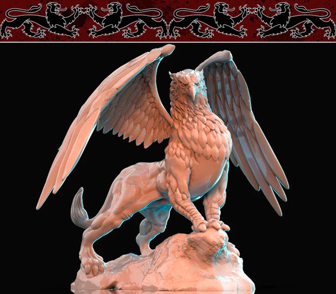 Griffin 8K D&d/pathfinder 32mm Miniature | TTRPG Model | Bestiary Vol.1 ...