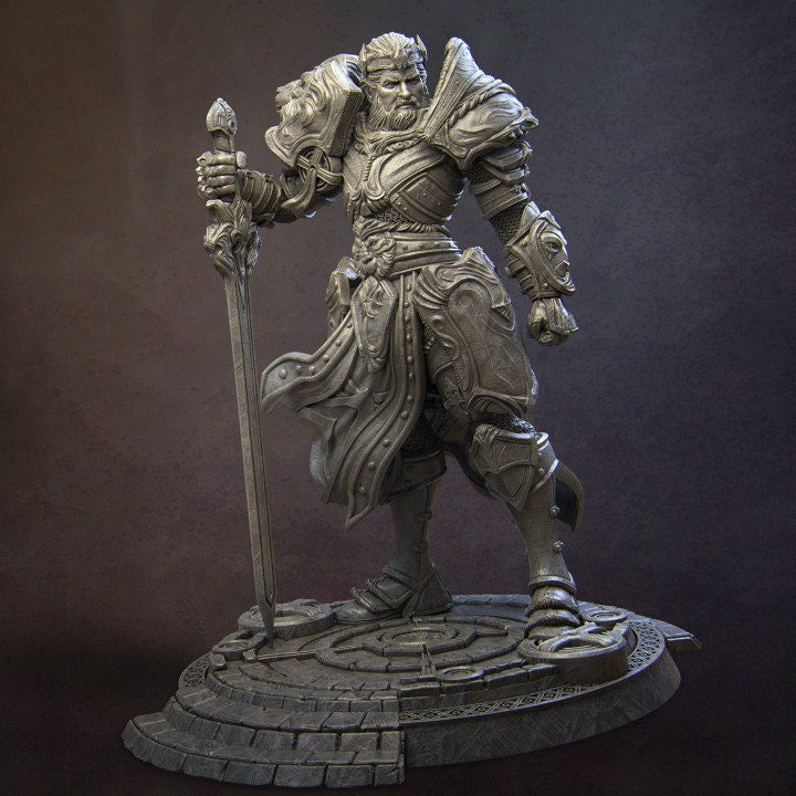 Itrek Paladin of Dawn 8K D&d/pathfinder 32mm 75mm 100mm Miniature ...