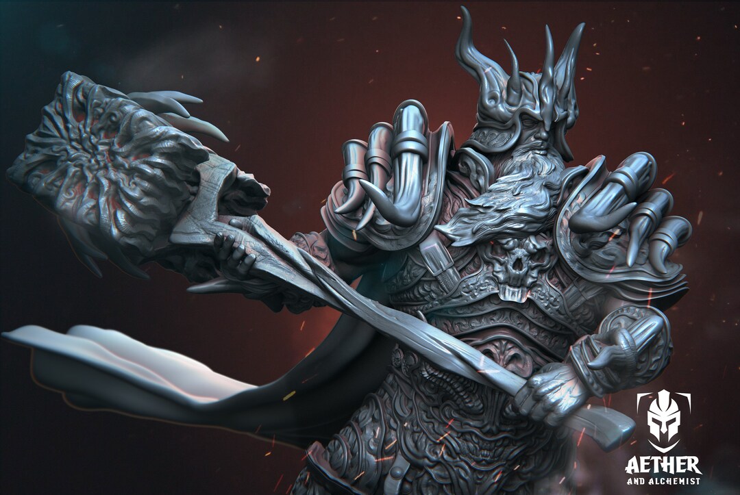 Torak the Tormentor Dark Paladin Warrior 8K D&d/pathfinder 32mm 75mm ...