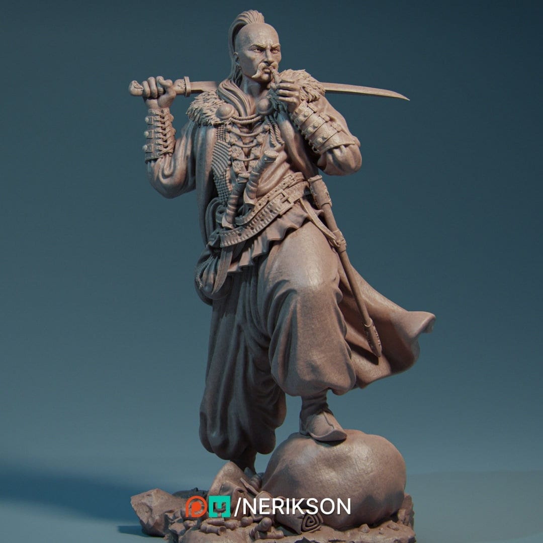 Taras the Free Cossack 8K D&d/pathfinder 32mm 75mm 100mm Miniature ...