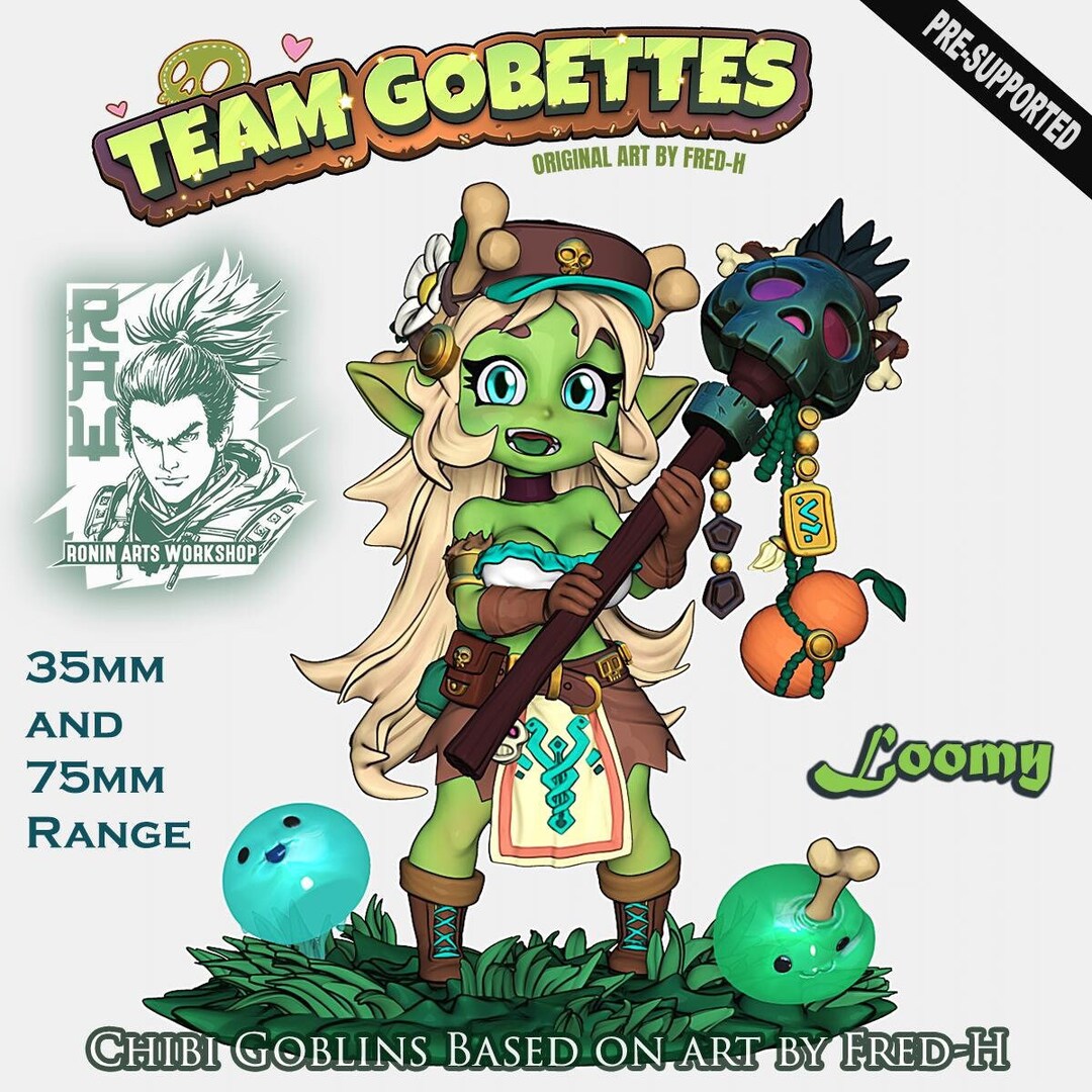 Loomy Chibi Goblin Female D&d/pathfinder 35mm 75mm NSFW Miniature ...