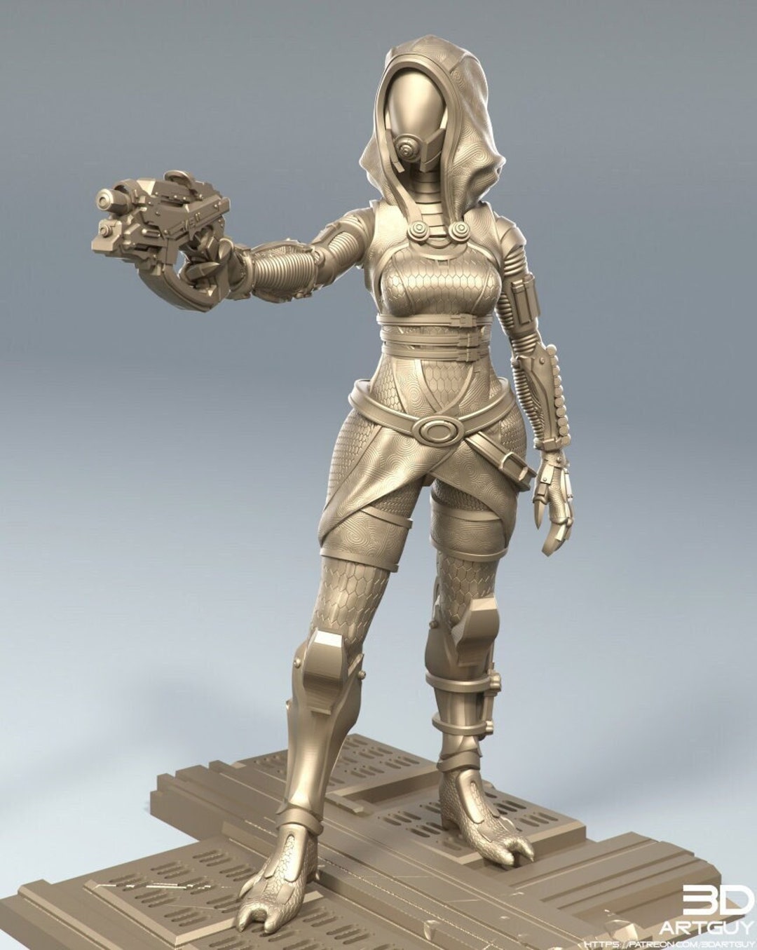 Mass Effect Quarian Engineer 8K D&d/pathfinder 32mm 75mm Miniature ...