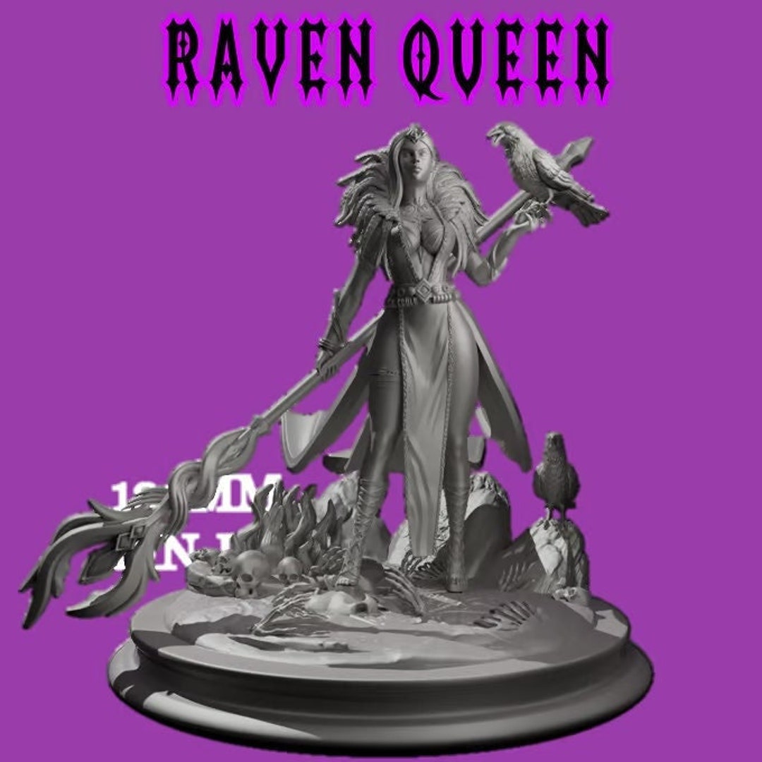 Raven Queen Female 8K D&d/pathfinder 32mm 75mm 100mm Miniature NSFW ...
