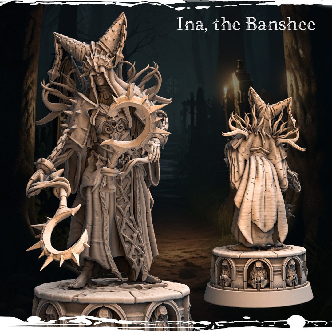 Ina the Banshee Cursed Cultists 8K D&d/pathfinder 32mm 75mm 100mm ...