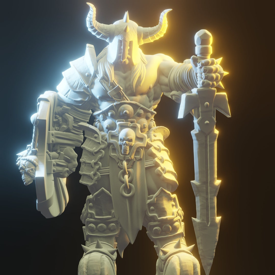 Viking Warriors 8K D&d/pathfinder 32mm 75mm Miniature TTRPG Model Chaos ...