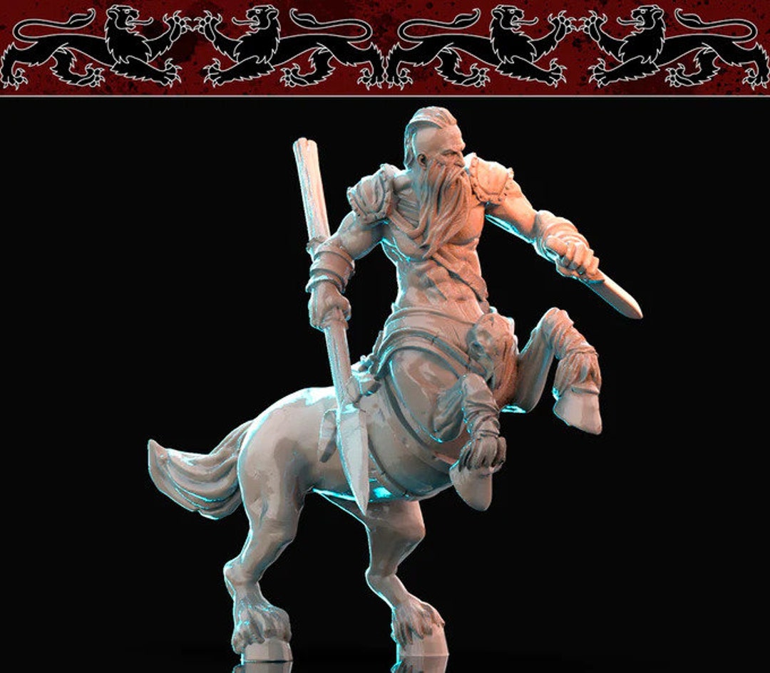 Centaur 8K D&d/pathfinder 32mm Miniature | TTRPG Model | Bestiary Vol.1 ...