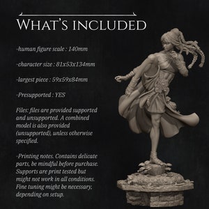Jingwei the Monk Kickboxer 8K D&d/pathfinder 75mm 100mm Miniature ...