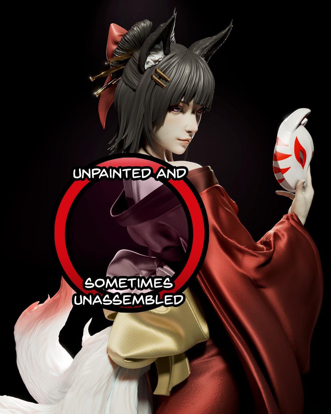 Amaterasu Naruto Anime 8K D&d/pathfinder 75mm 1/12th NSFW Miniature ...