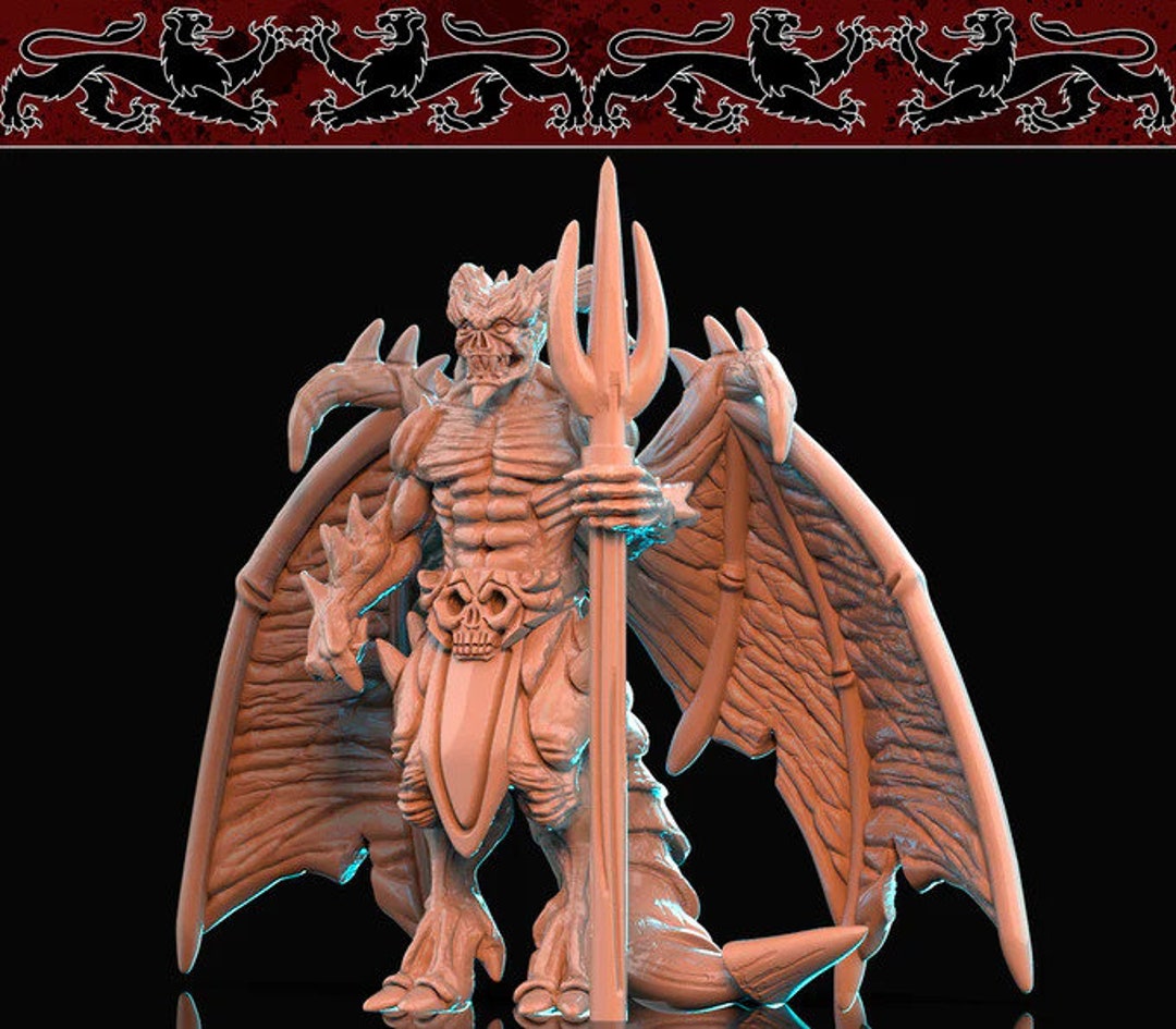 Demon 8K D&d/pathfinder 32mm Miniature TTRPG Model Bestiary Vol.1 by ...