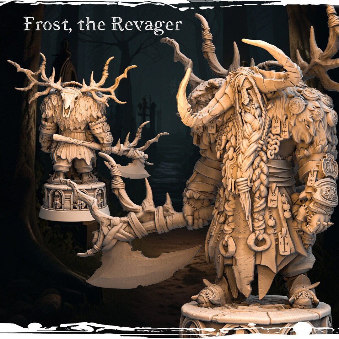 Frost the Ravager Frost Giant 8K D&d/pathfinder 32mm 75mm 100mm ...