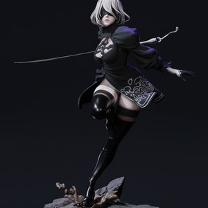2B Neir Automata 8K D&d/pathfinder 32mm 75mm 100mm Miniature | Figurine ...