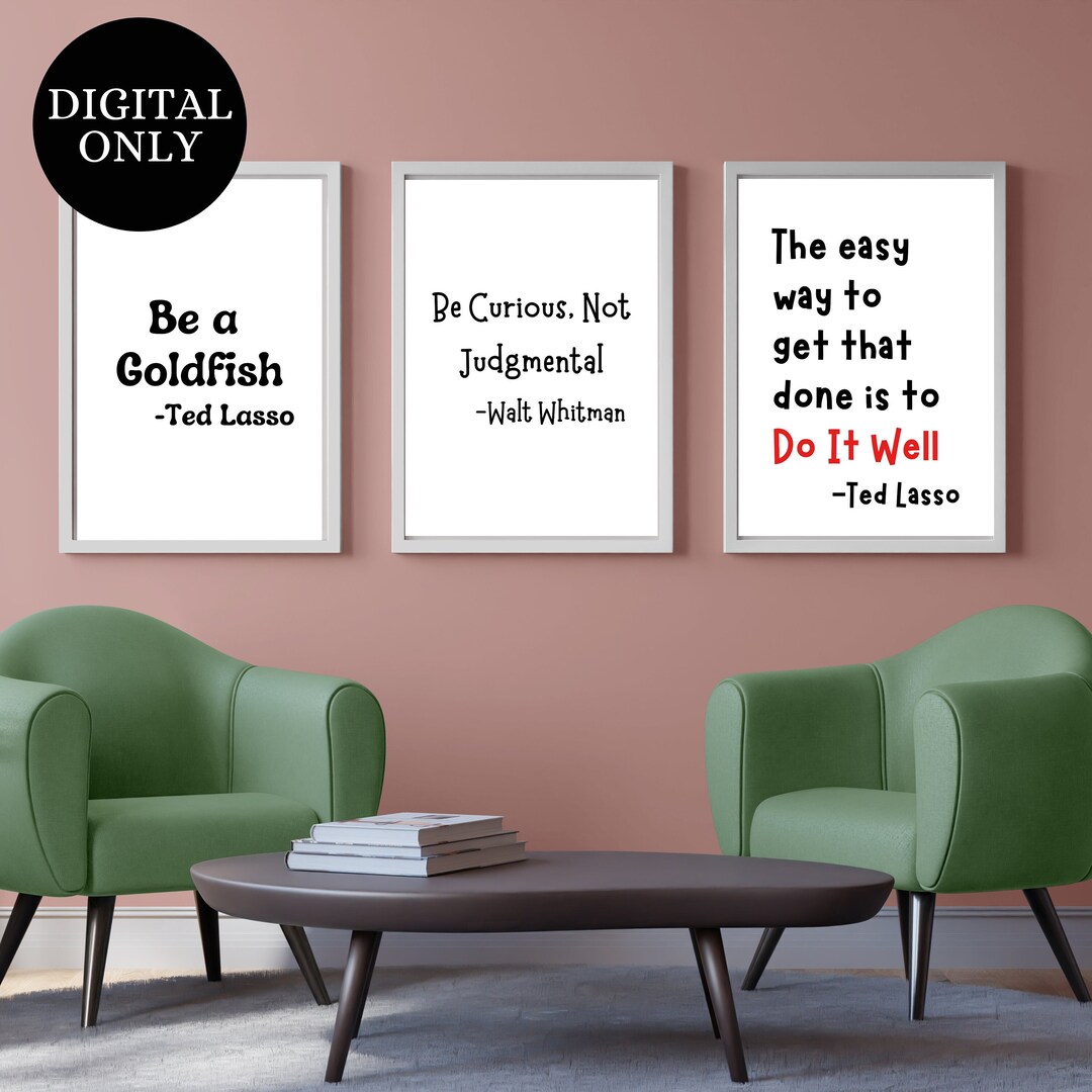 3 Quotes of Ted Lasso and Walt Whitman Printable Wall Art - Etsy