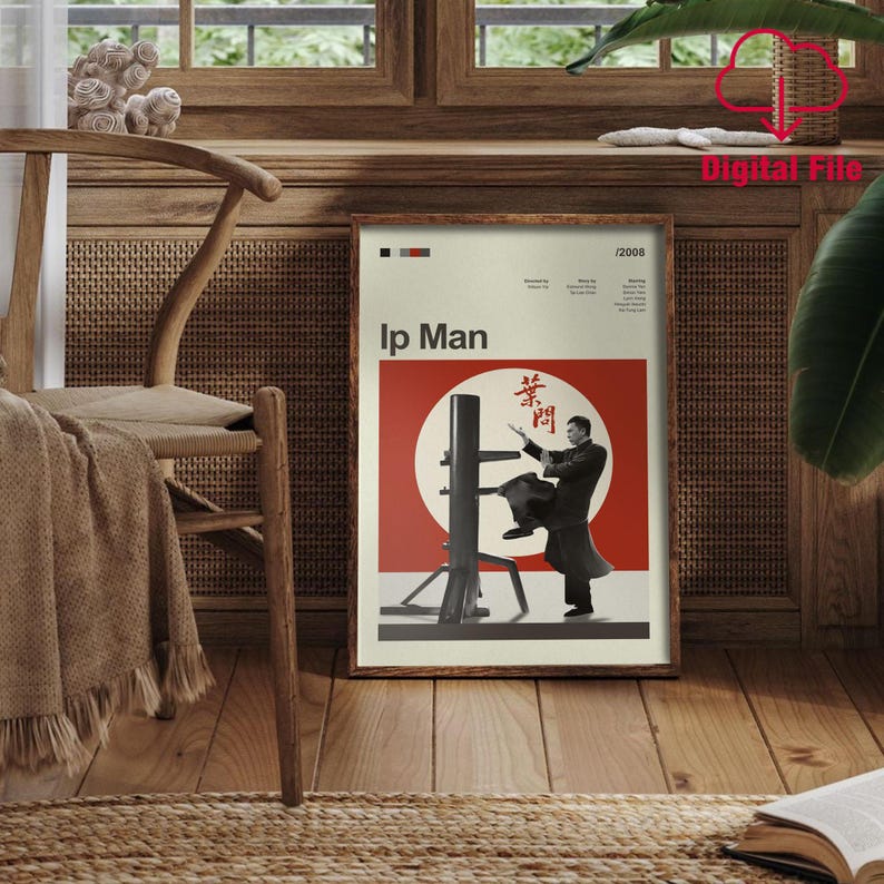 Ip Man Movie Poster: Mid Century Modern Minimalist Print (digital ...