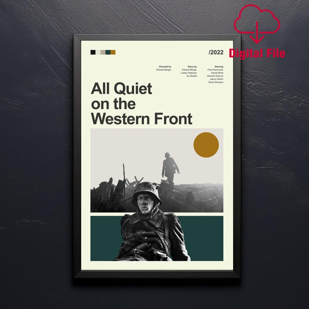 All Quiet on the Western Front Movie Poster: Mid Century Modern ...