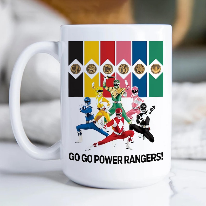 Mighty Morphin Power Rangers Movie Mug: Superhero Coffee Cup, Gift for ...
