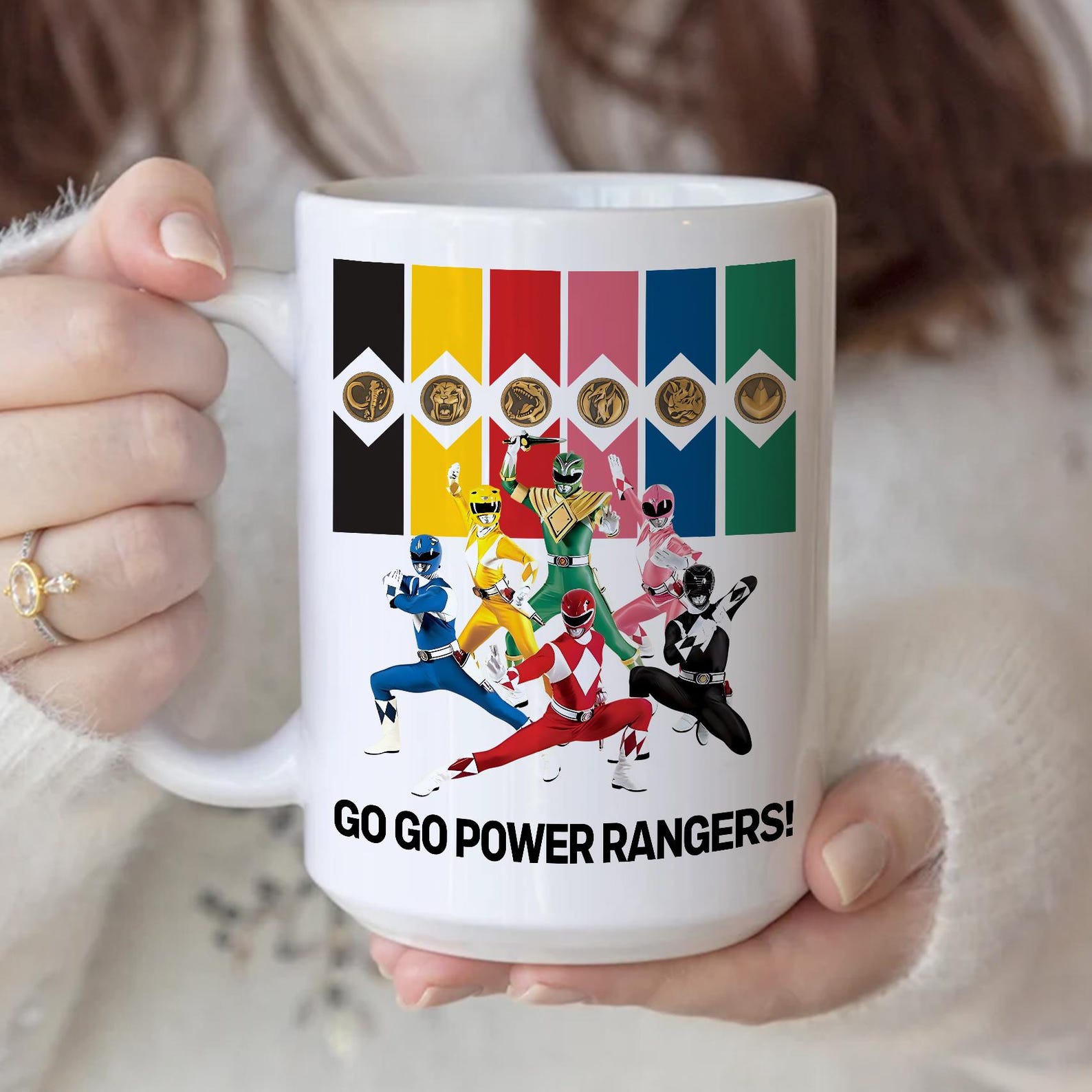 Mighty Morphin Power Rangers Movie Mug: Superhero Coffee Cup, Gift for ...