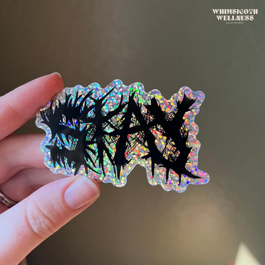 STAY Heavy Metal Font GLITTER Sticker Heavy Metal Mental Health Sticker ...