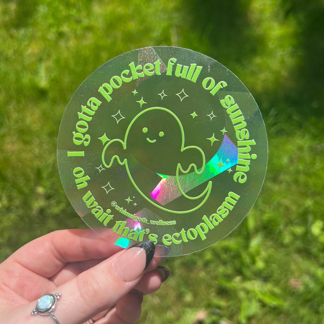 Cute Spooky Ghost SUNCATCHER Window Sticker Rainbow Suncatcher Sticker ...