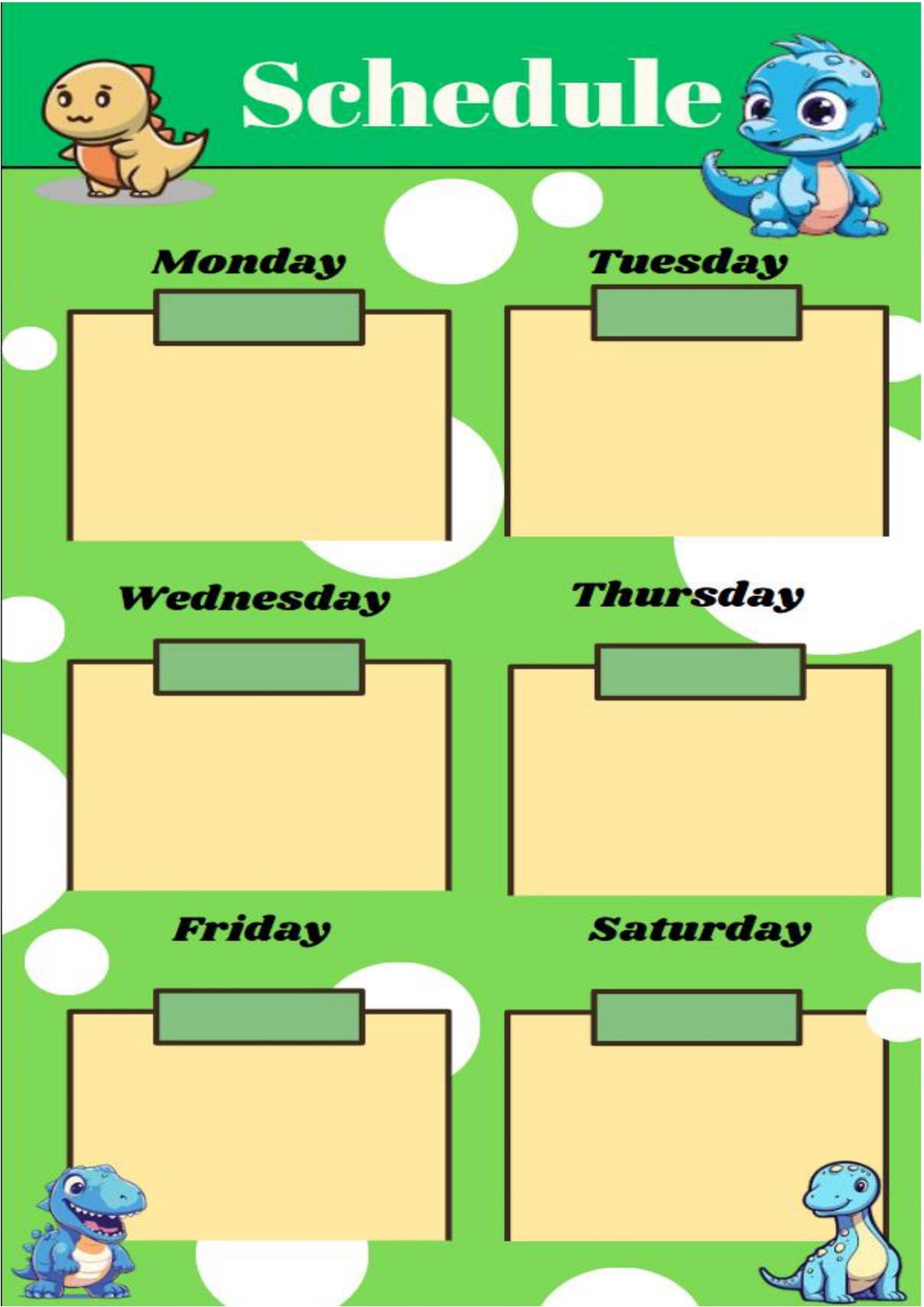 SCHEDULE DINOSAUR - Etsy