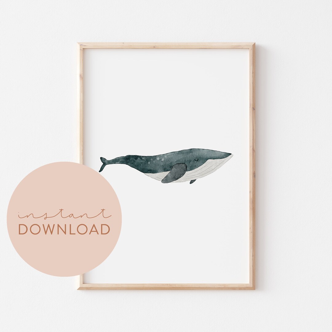 Kinderposter Buckelwal Download Poster Zum Ausdrucken Sofortdownload ...
