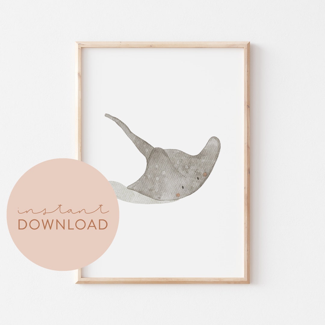 Kinderposter Rochen Download Poster Zum Ausdrucken - Etsy