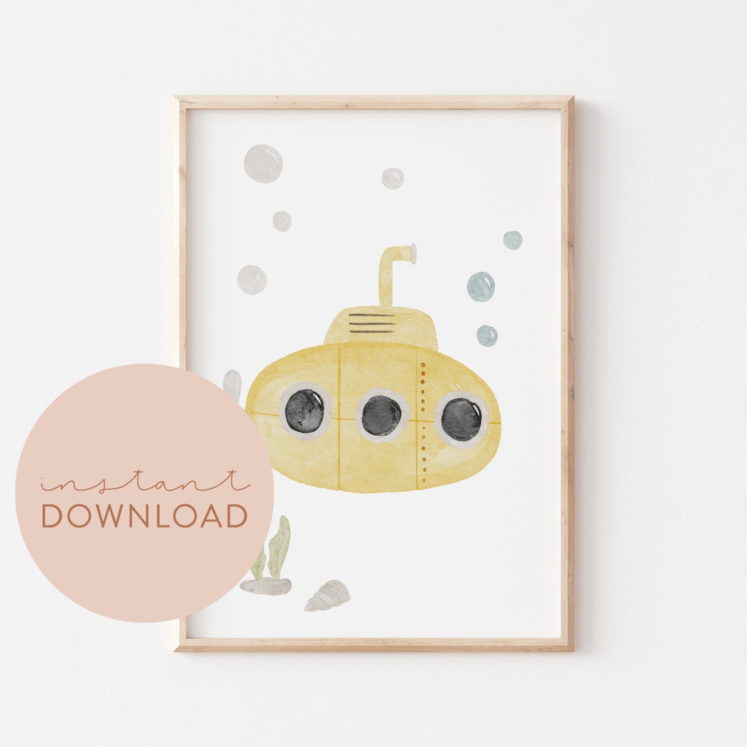 Kinderposter U-boot Download Poster Zum Ausdrucken Sofortdownload ...