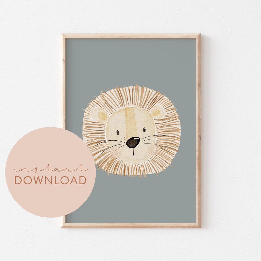 Kinderposter Löwe Download Poster Zum Ausdrucken Sofortdownload ...