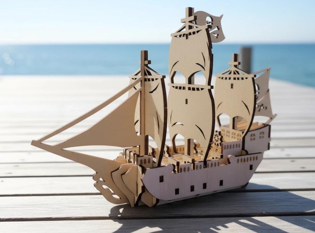 Pirate Ship - Toy - Laser Cutting Kit - Laser Cut Template / Design ...