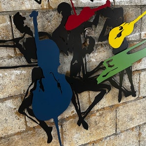 Band Wall Art, Music Band Wall Art, Music Wall Art, Colored Metal Art ...
