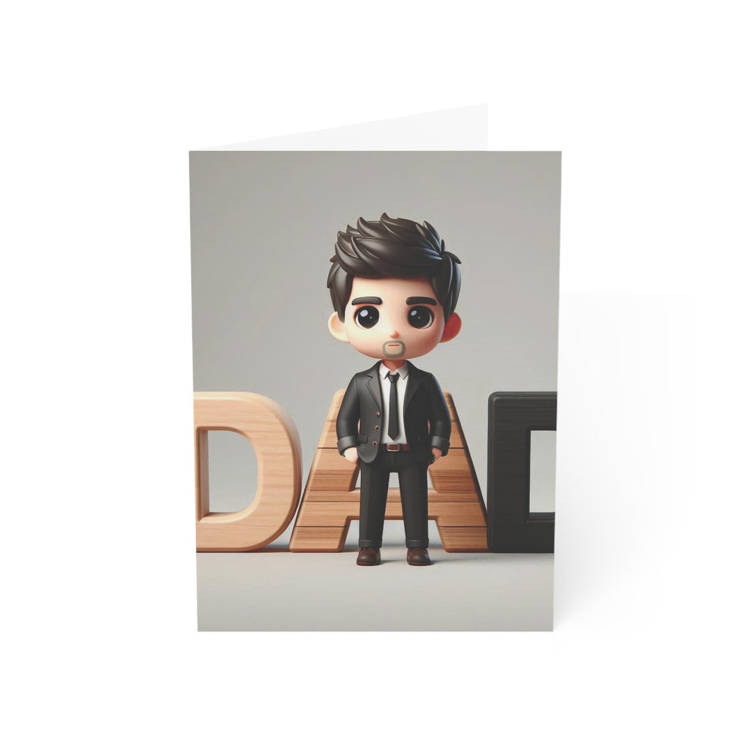 Chibi Fathers Day Card - Etsy
