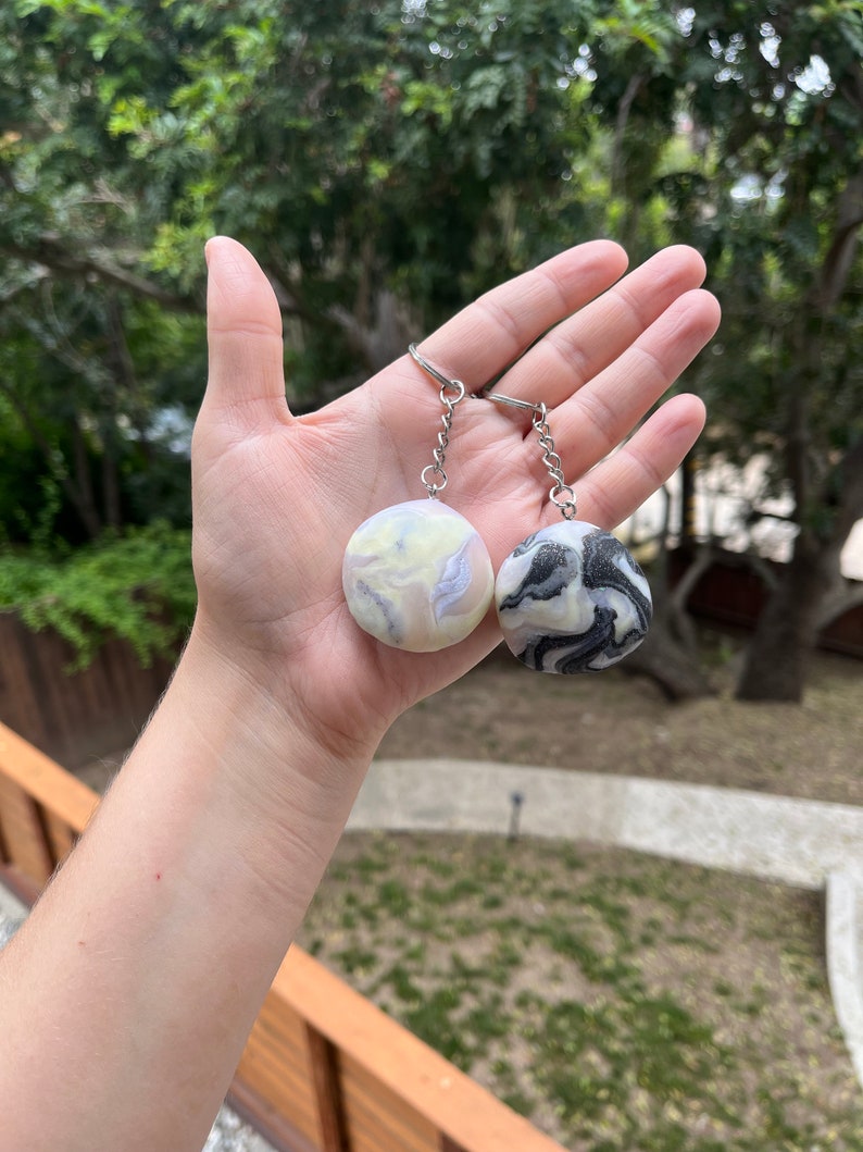 Glow in the Dark Worry Stone Keychain - Etsy