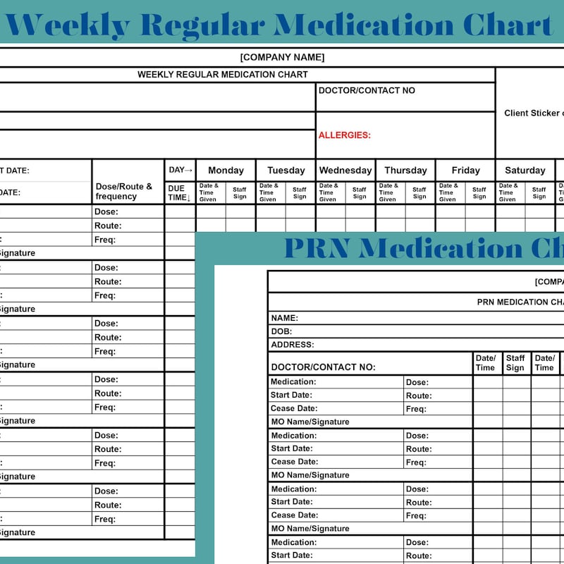 Medication Administration Record Template - Etsy