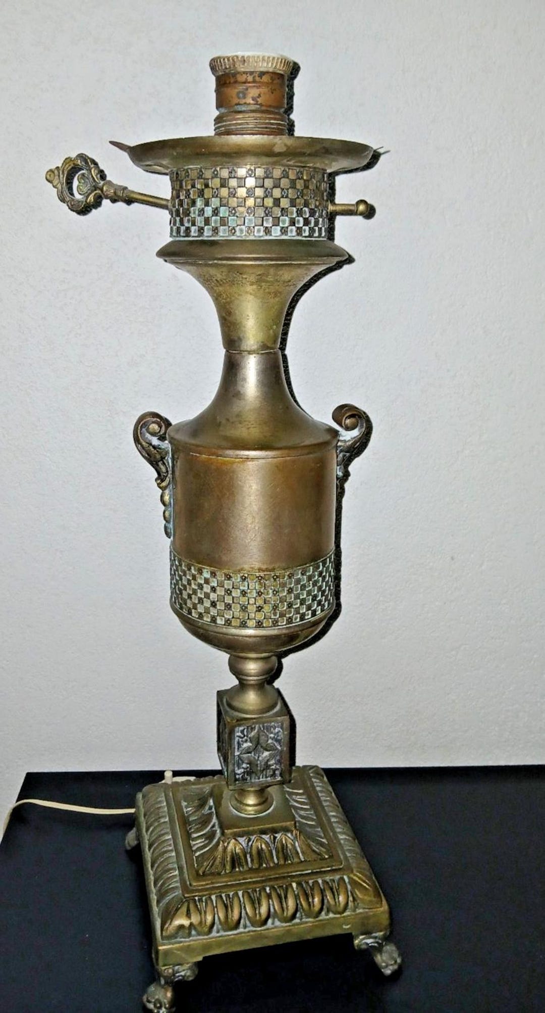 Antila Electrified Petroleum Oil Table Lamp in Bronze 50 Cm in Good ...
