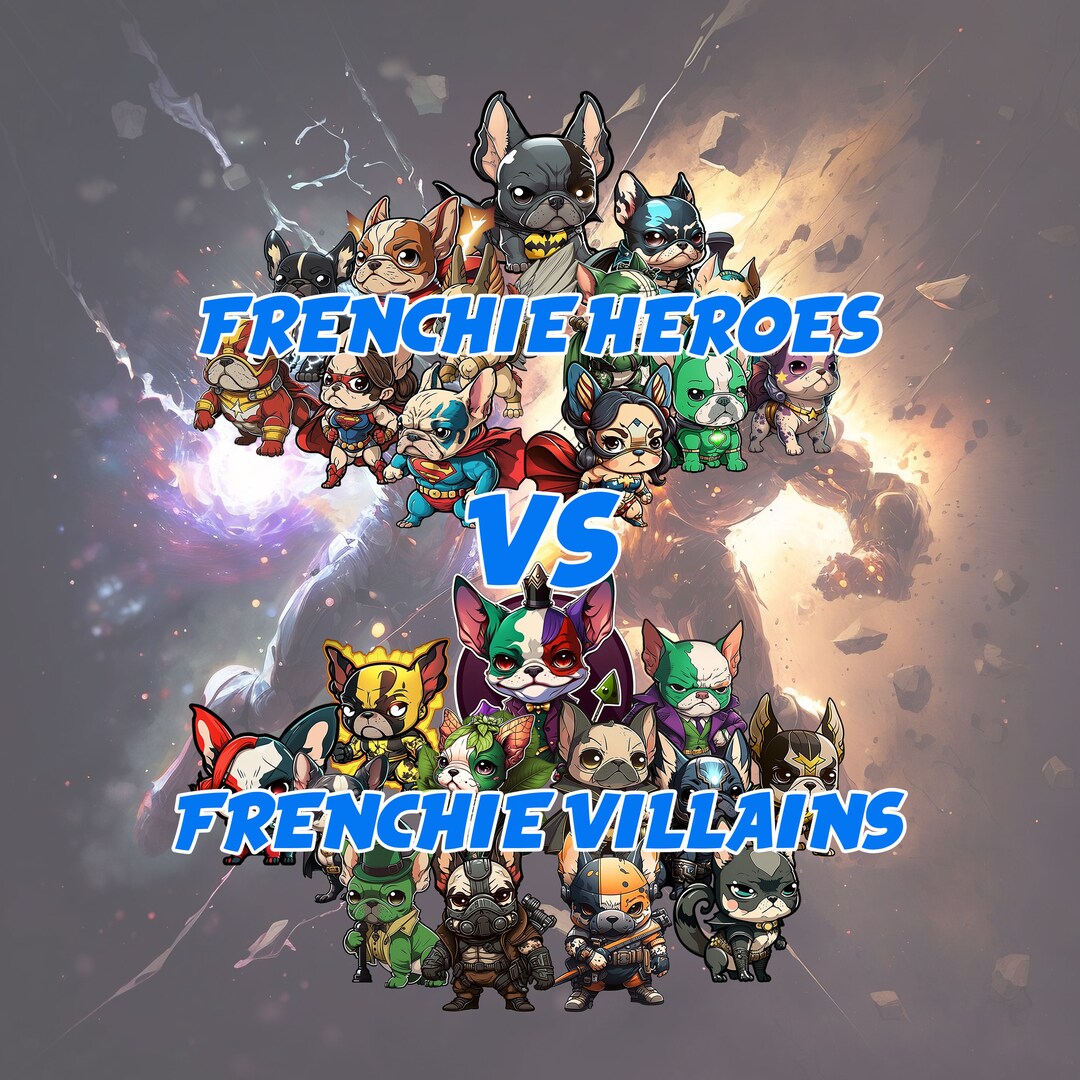 Frenchies Unleashed: 28 Digital Emotes of Superheroes and Villains With ...